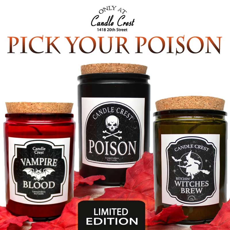 Pick Your Poison Fall Candles | Candle Crest Soy Candles Inc