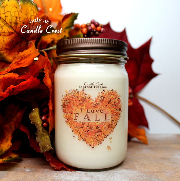 I Love Fall Candle | Candle Crest Soy Candles Inc