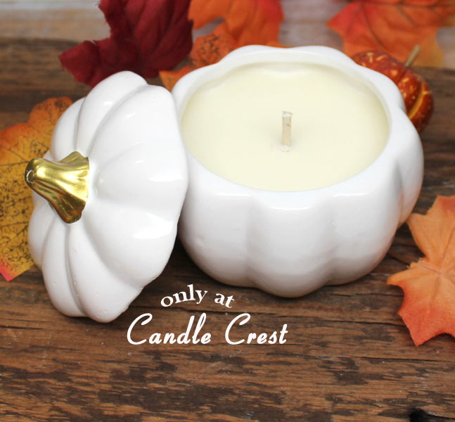 White Pumpkin Jar Candle | Candle Crest Soy Candles Inc