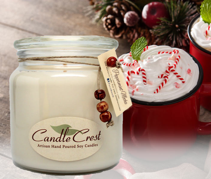 Peppermint Mocha Candles | Candle Crest Soy Candles Inc