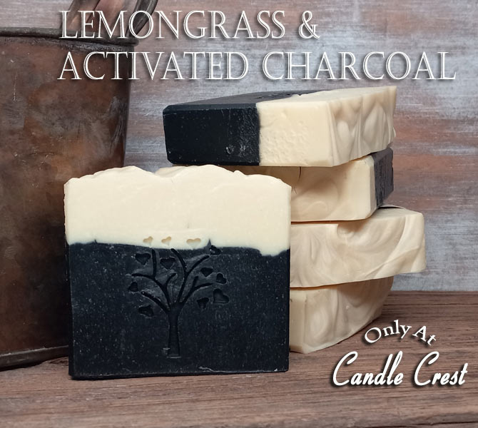 Lemongrass & Activated Charcoal Soap | Candle Crest Soy Candles Inc