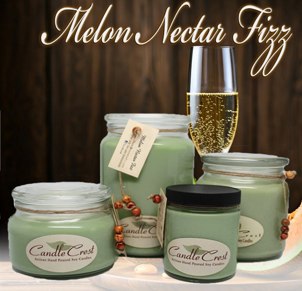 Melon Nectar Fizz Candles | Candle Crest Soy Candles Inc